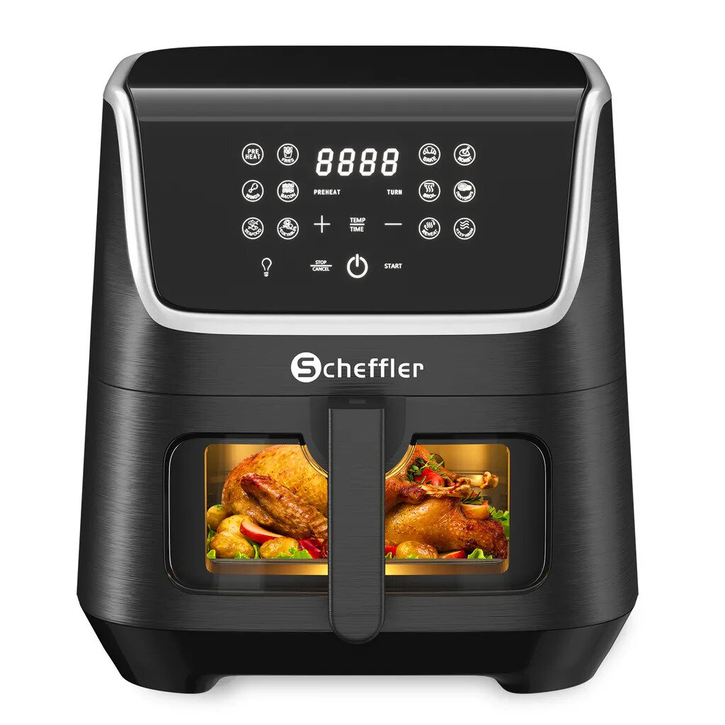 Heißluftfriteuse 5.5L XXL Airfryer Friteuse Fritteusen 1800W, 119,99